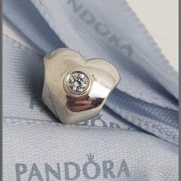 Pandora | Jewelry | Authentic Pandora Silver Heart Love Charm | Poshmark